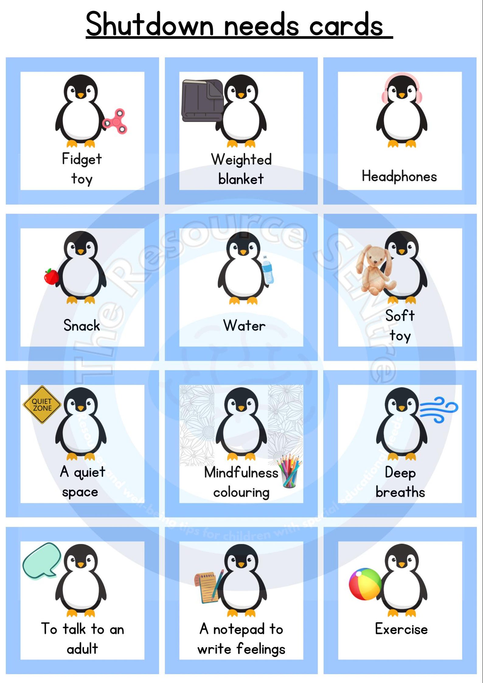 Autism Communication Cards: Shutdown Triggers & Needs - PDF File - Etsy