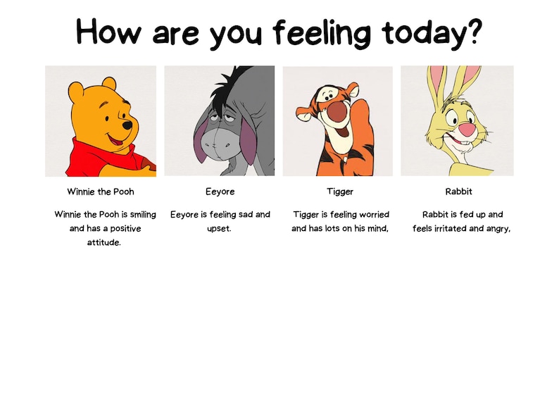 Emotion Check in Emotional Regulation School Winnie the Pooh Emotions ...
