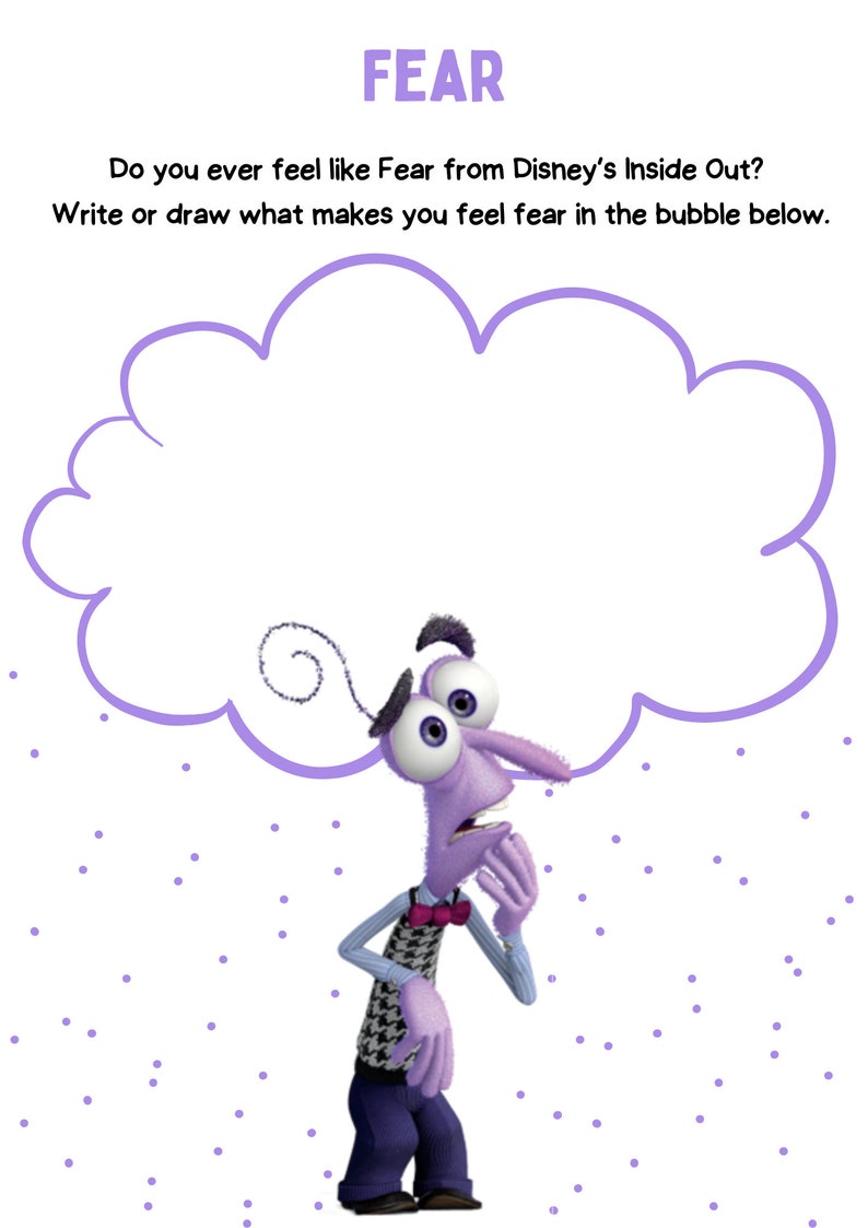 Inside Out 2 Emotions Worksheets for Children (PDF) - Etsy