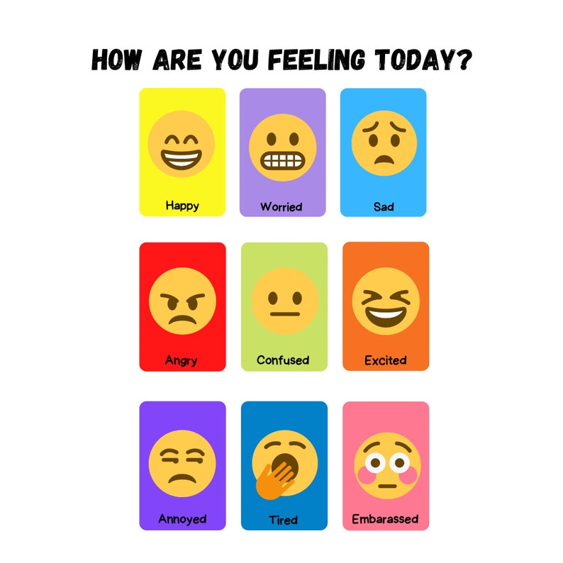Emoji Emotion Check-in: Children's Emotional Regulation (digital ...