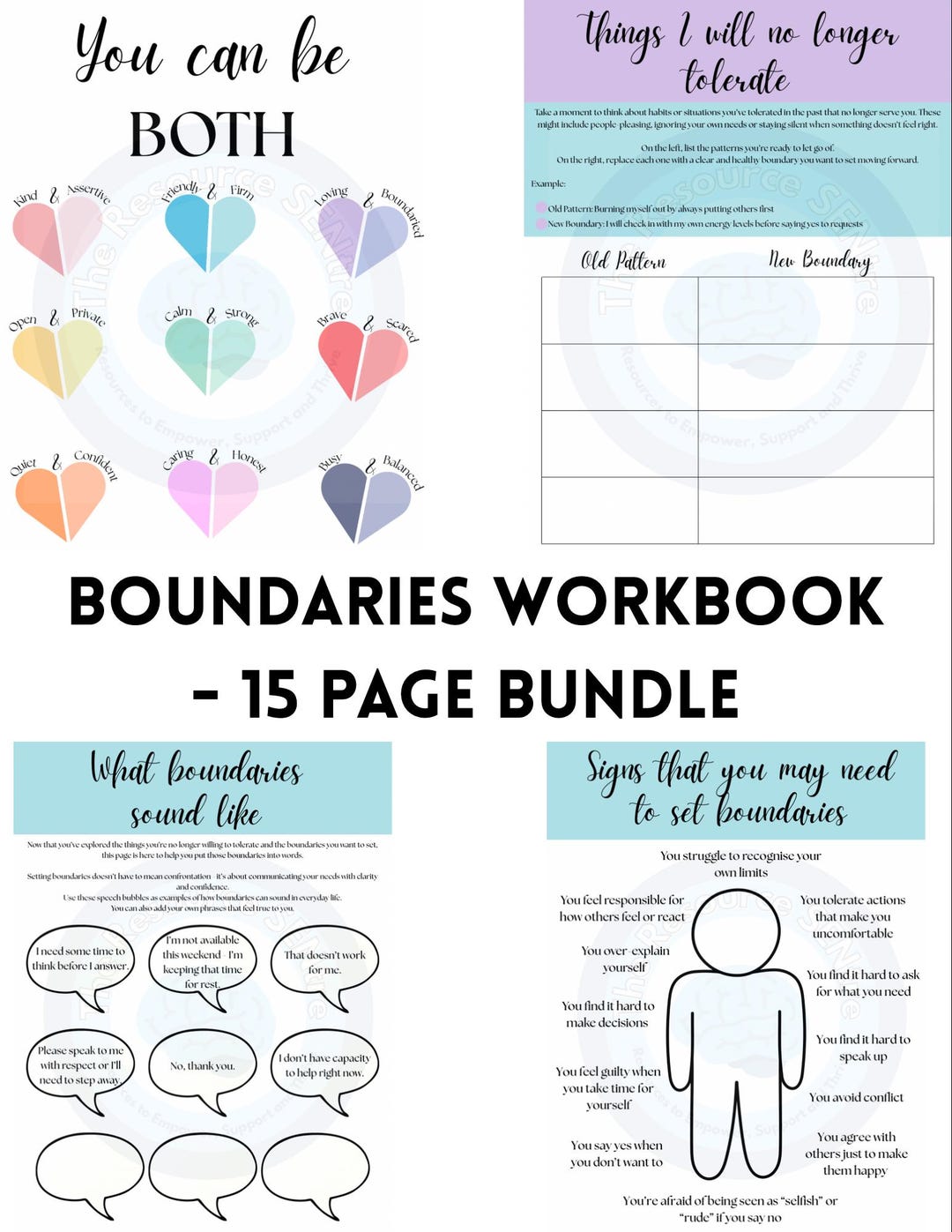 Healthy Boundaries Worksheets | Printable Boundaries Activities - Etsy