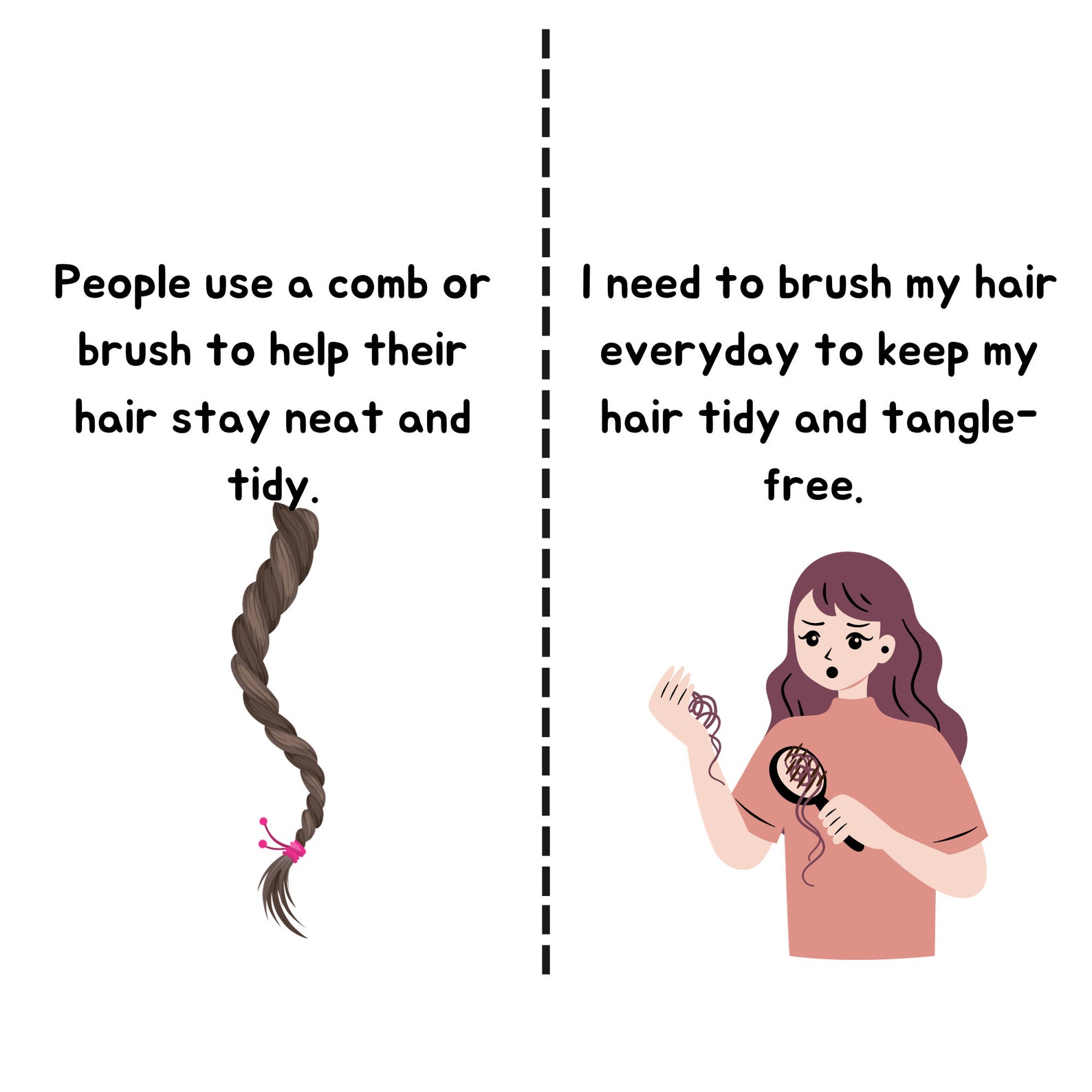 Brushing Hair Social Story - Etsy