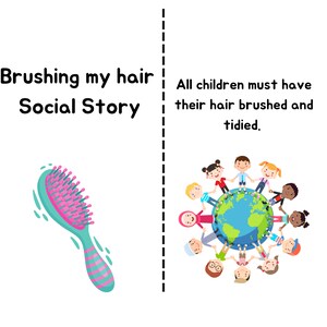 Brushing Hair Social Story - Etsy
