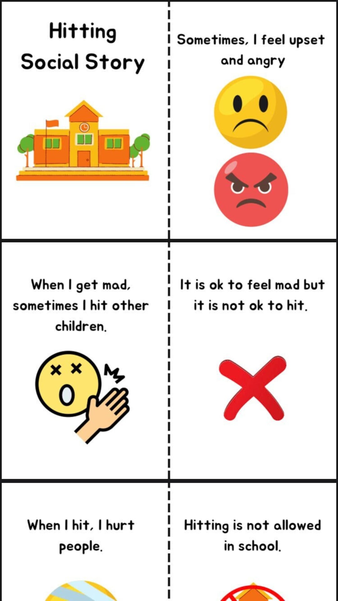 Hitting Social Story - Etsy