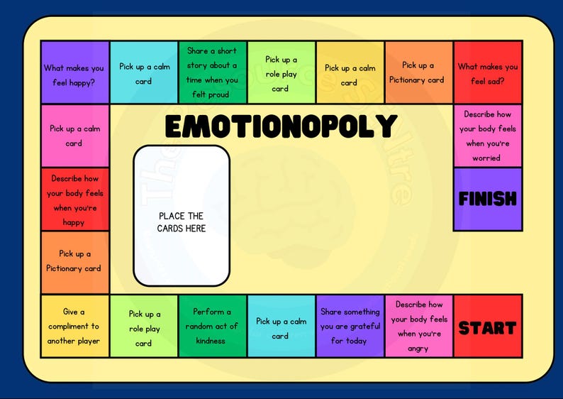 Emotionopoly Board Game: Emotional Literacy (digital Download) - Etsy