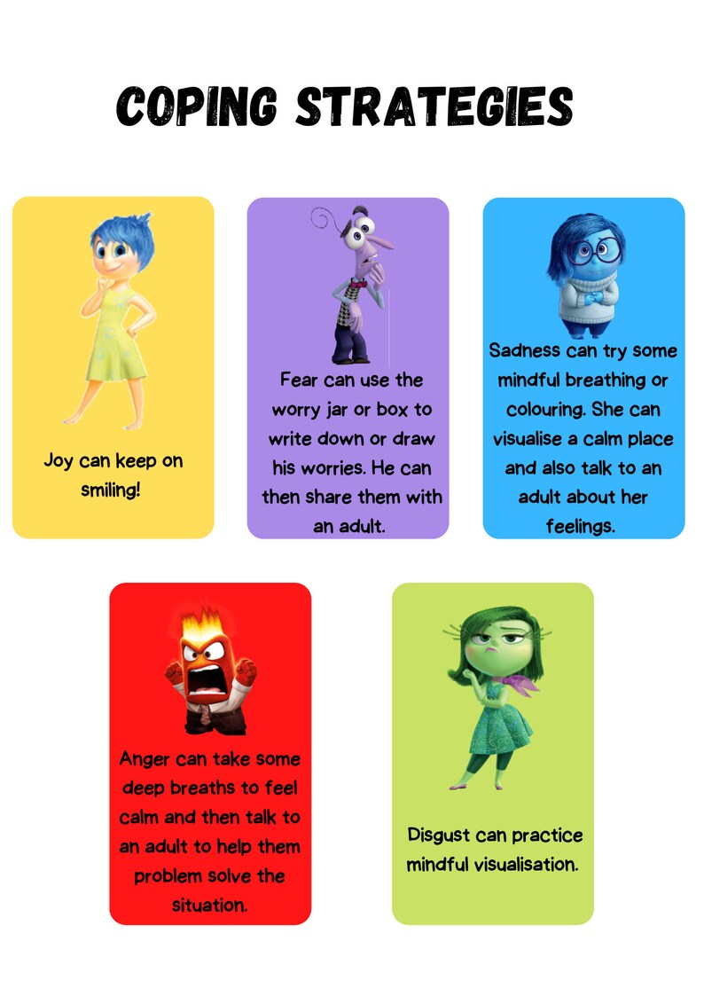 Emotion Check in Emotional Regulation School Inside Out Characters - Etsy
