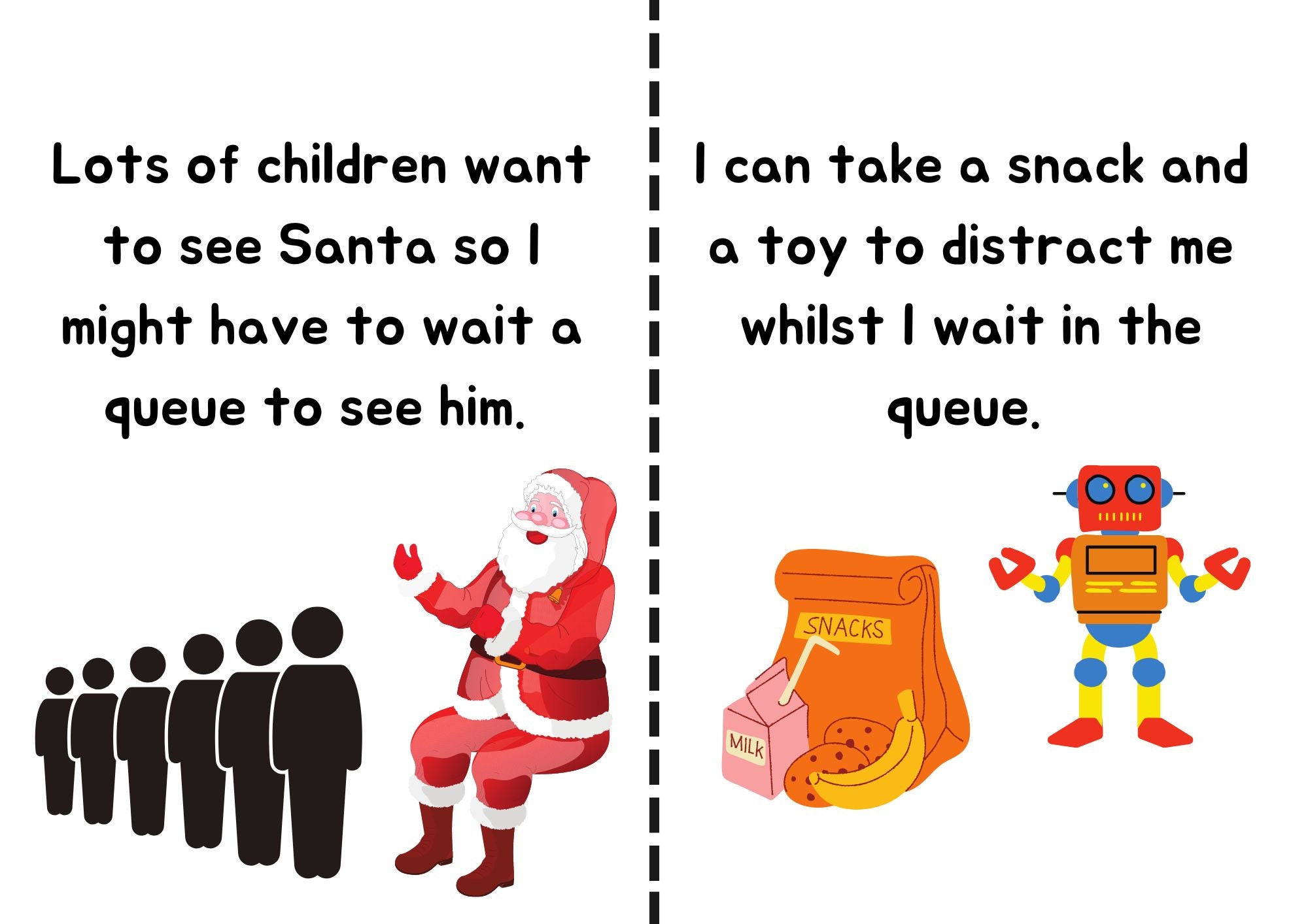 Visiting Santa Social Story Waiting to See Santa Visiting Santa Support ...