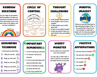 Child Coping Cards | Calming Strategies | Emotion Regulation for ...