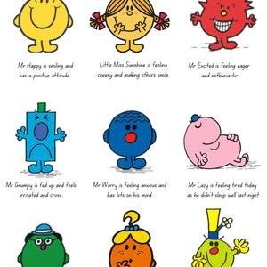 Emotion Check in Emotional Regulation School Mr Men Emotions Digital ...