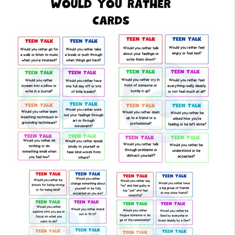 Different "where" Questions for Teens - Etsy New Zealand