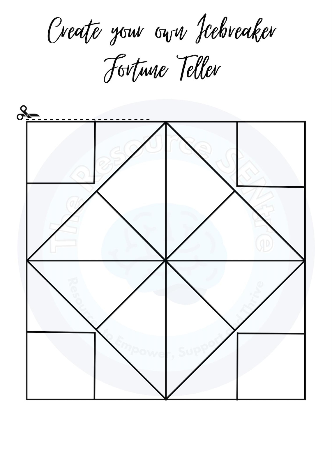 Icebreaker Fortune Teller | Cootie Catcher | All About Me Activity ...