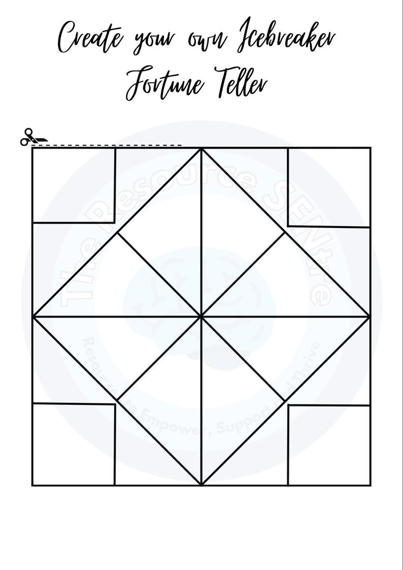 Icebreaker Fortune Teller | Cootie Catcher | All About Me Activity ...