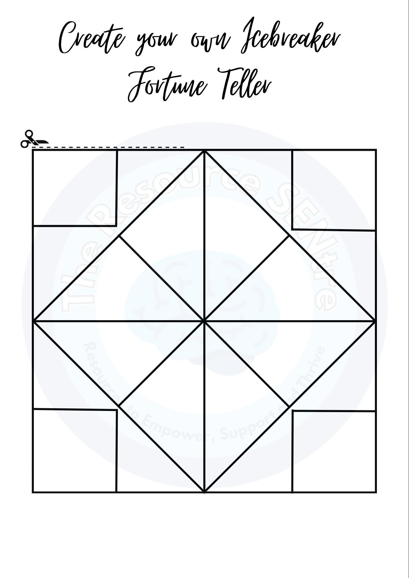 Icebreaker Fortune Teller | Cootie Catcher | All About Me Activity ...