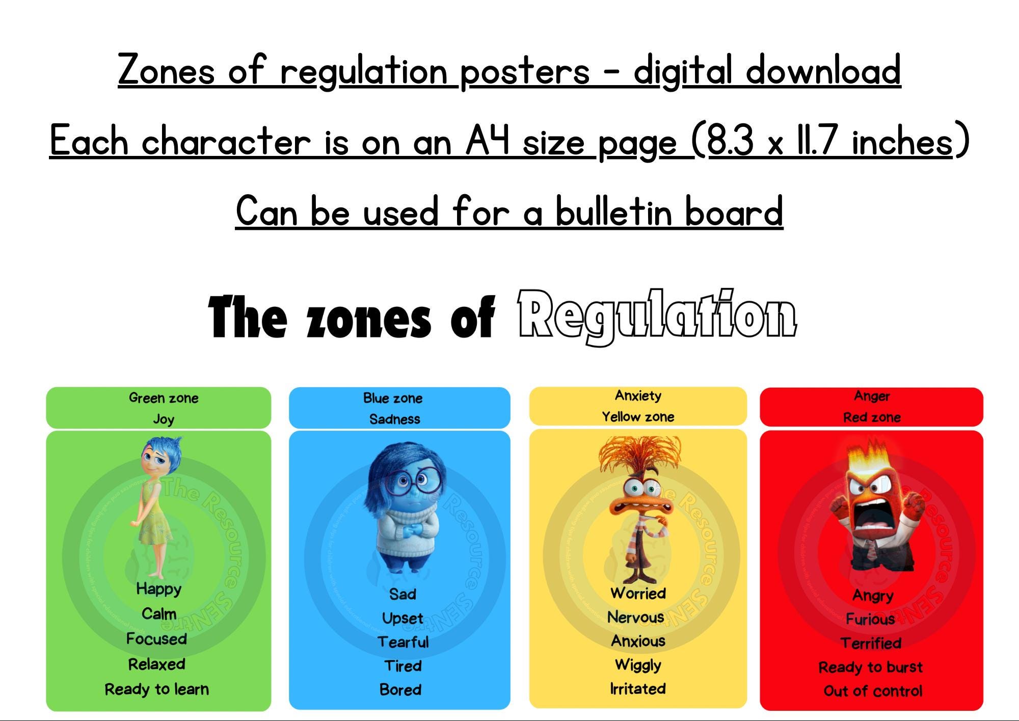 Inside Out 2 Emotion Check in Inside Out 2 Zones of Regulation Inside ...