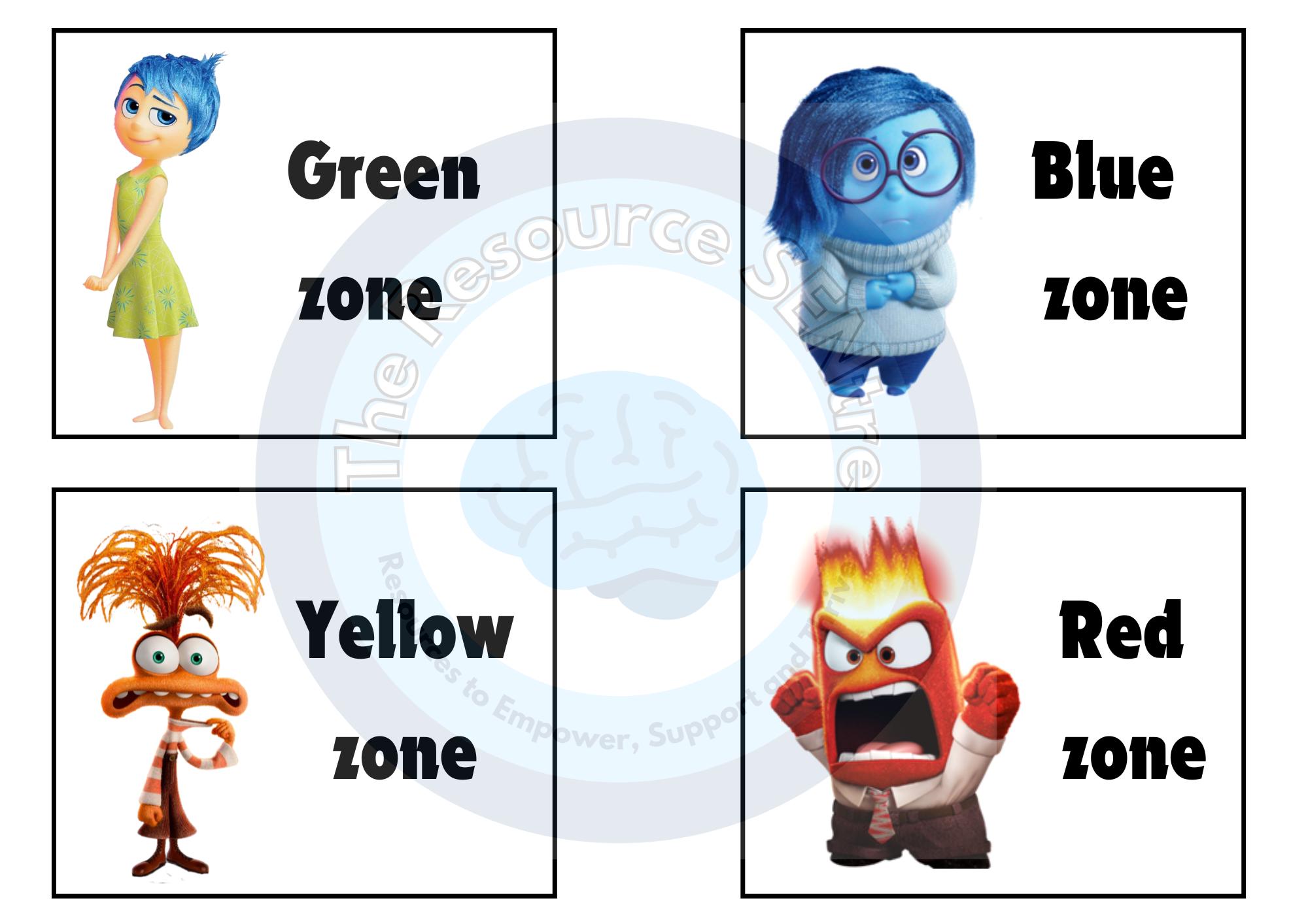 Inside Out 2 Zones of Regulation Lanyard Cards (digital Download) - Etsy