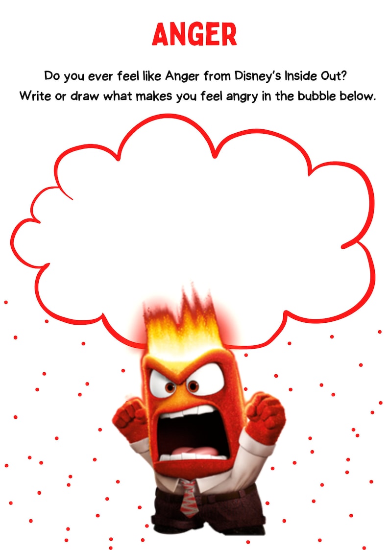 Inside Out 2 Emotions Worksheets for Children (PDF) - Etsy