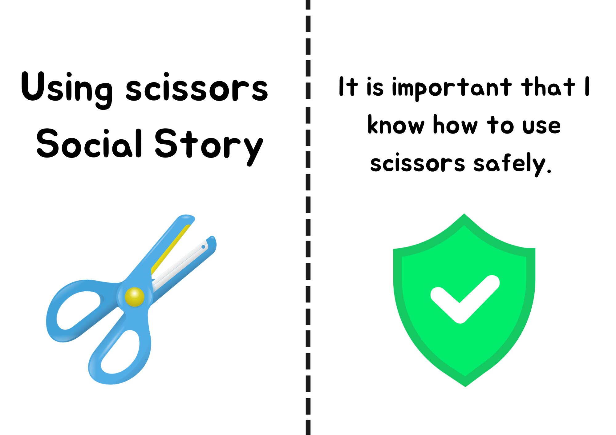 Using Scissors Social Story Using Scissors Safely Social - Etsy