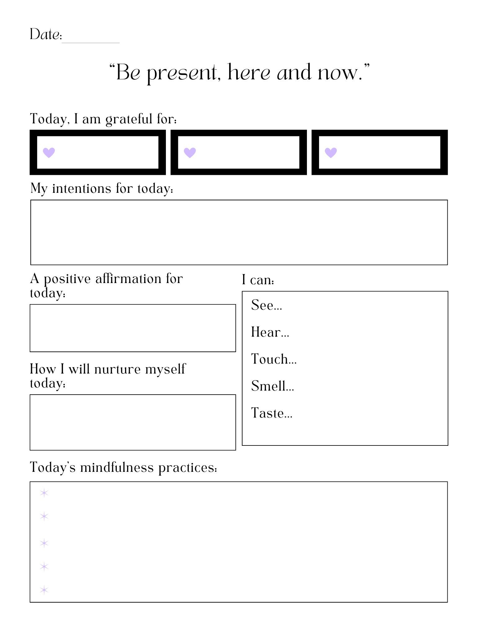Mindfulness Journal | Mindfulness Worksheets | Self-awareness ...
