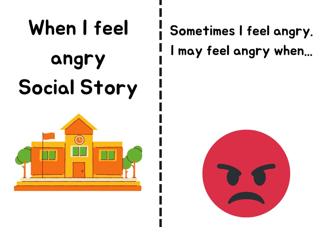 Anger Social Story for Children - Etsy