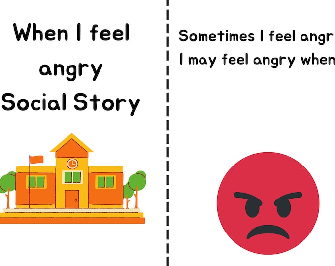 Anger Social Story for Children - Etsy