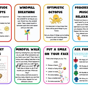 Child Coping Cards | Calming Strategies | Emotion Regulation for ...