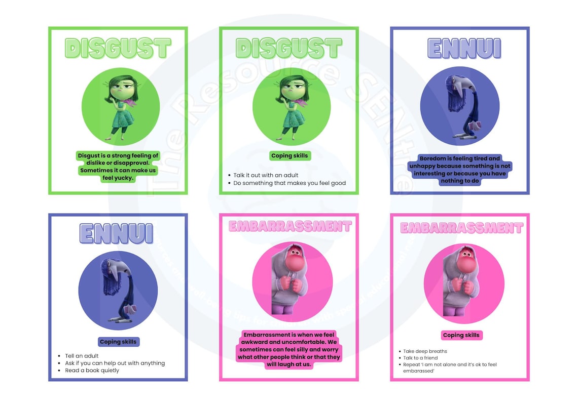 Inside Out 2 Flashcards | Inside Out 2 Emotion Definitions | Inside Out ...