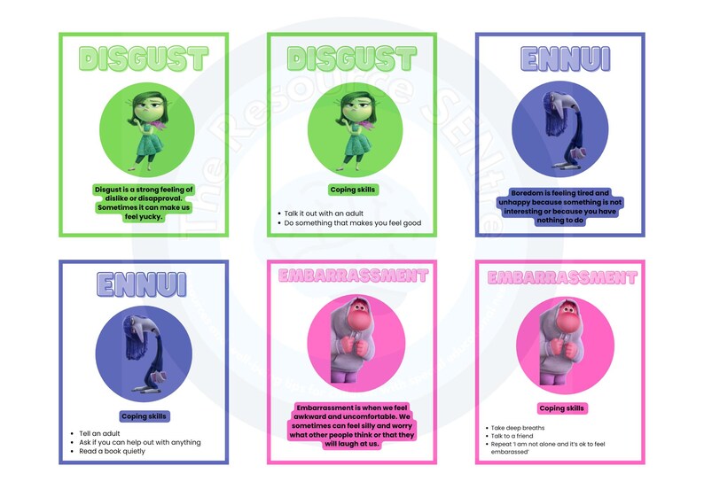 Inside Out 2 Flashcards | Inside Out 2 Emotion Definitions | Inside Out ...