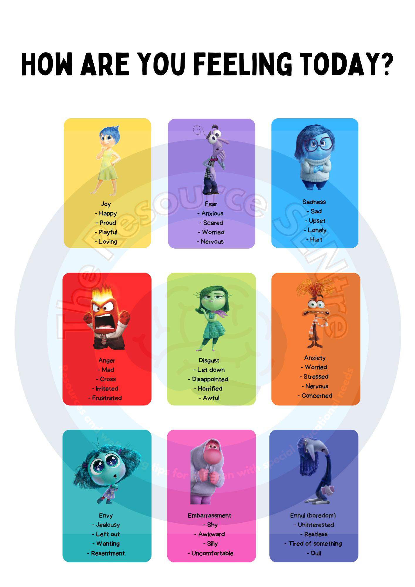 Inside Out 2 Emotion Check-in Chart for Kids (digital Download) - Etsy UK