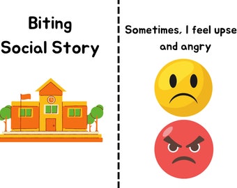 No Biting A Social Story for Autism and Behavior Management and ...