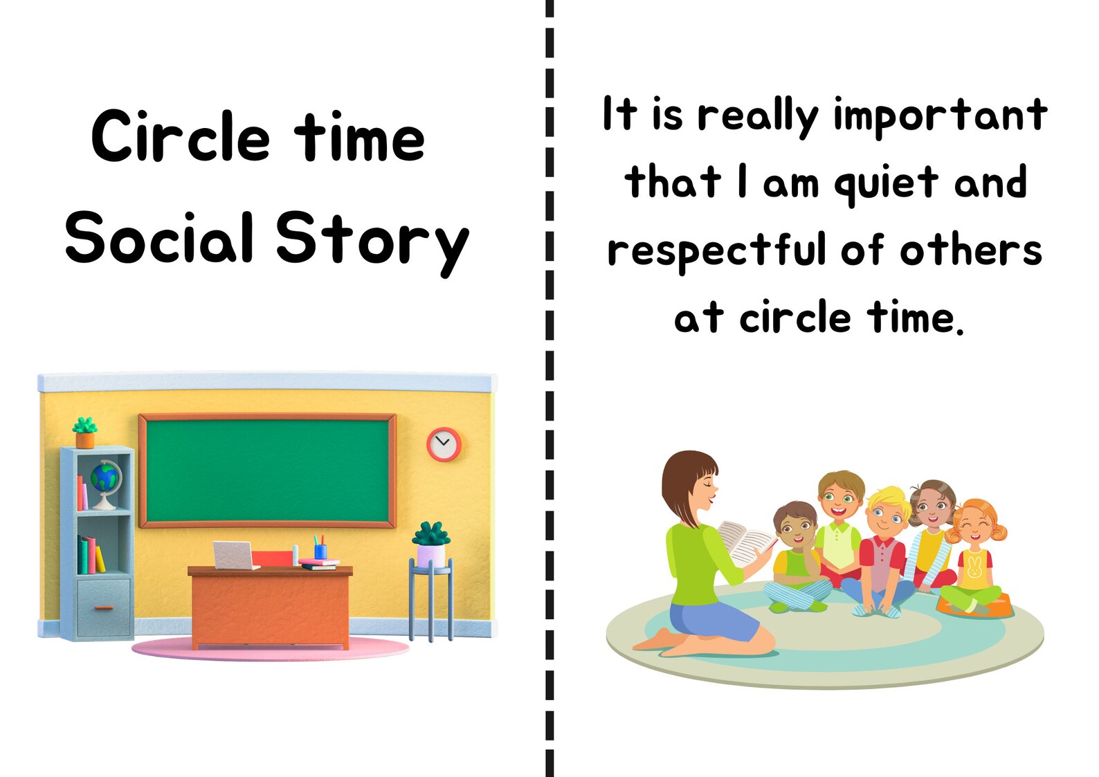 Circle Time Social Story | Listening Social Story | Good Listening ...