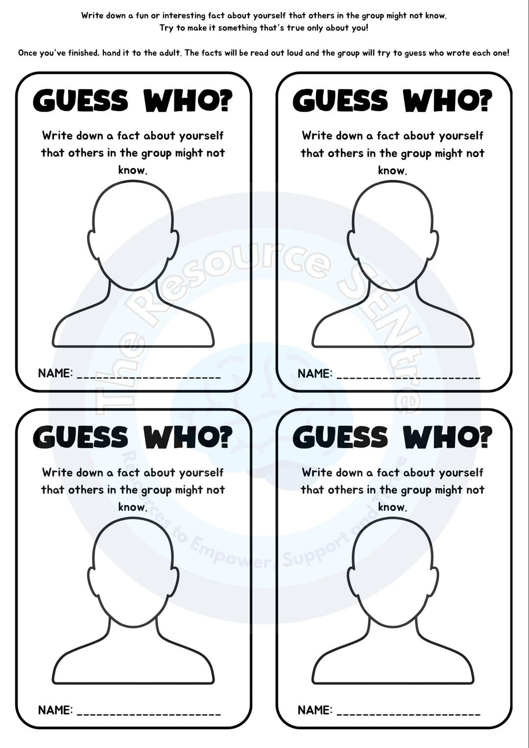 Get to Know You | Guess Who Icebreakers | Group Game for Children - Etsy