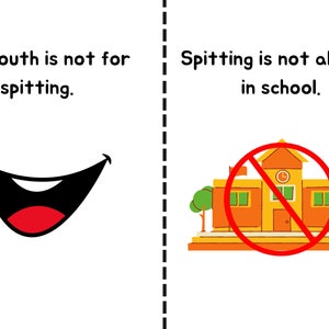 Spitting Social Story - Etsy