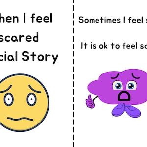 Feeling Scared Social Story - Etsy