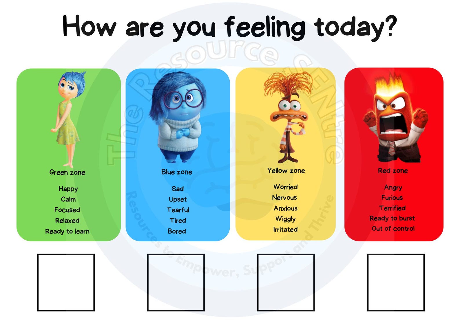 Inside Out 2 Zones of Regulation | Inside Out Tool Box Coping ...