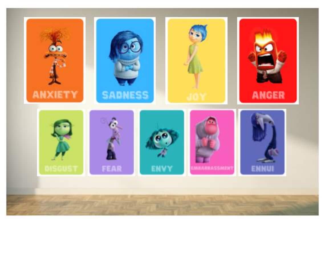 Inside Out 2 Character Prints: A4 Bedroom Wall Art (digital Download ...