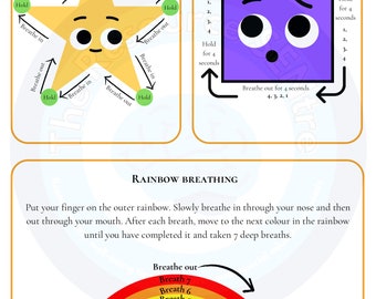 Breathing Exercises, Breathing Cards for Children, Mindful Breathing ...