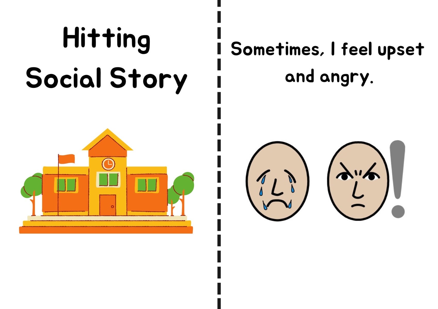 Hitting Social Story Widgit Version - Etsy UK