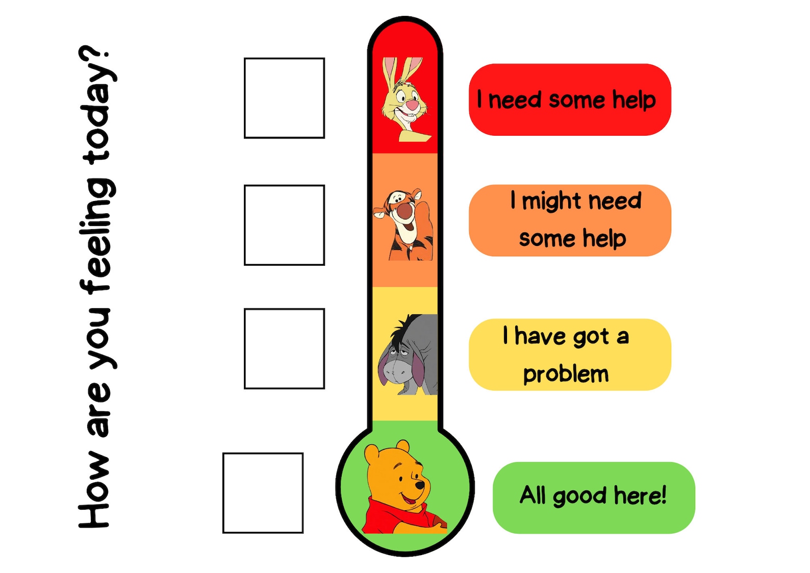 Emotion Check in Emotional Regulation School Winnie the Pooh Emotions ...
