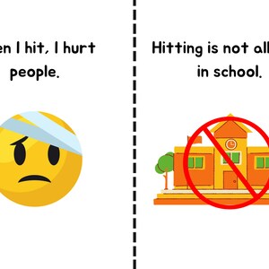 Hitting Teachers and Staff Social Story | Hitting a School Social Story ...