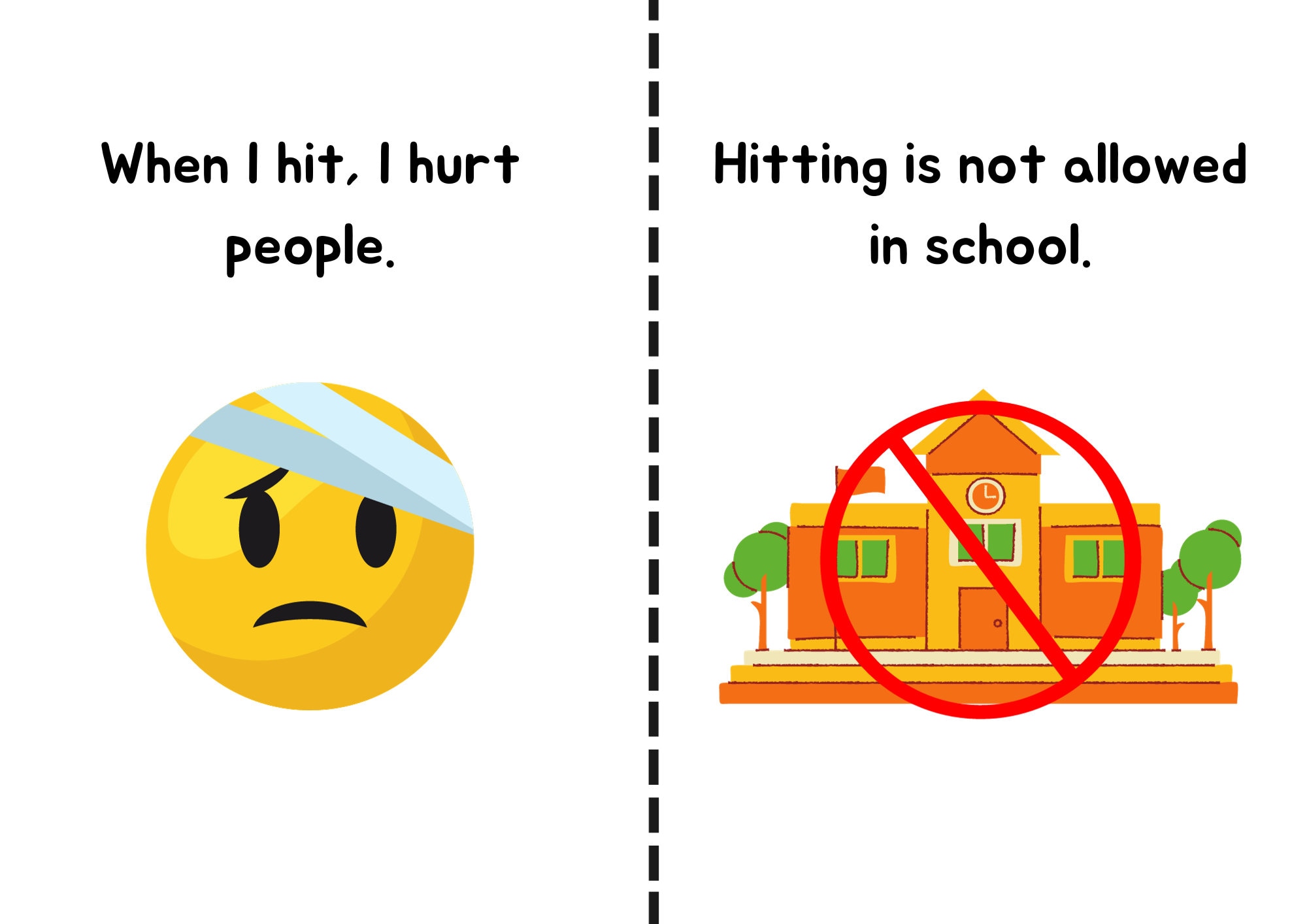 Hitting Teachers and Staff Social Story | Hitting a School Social Story ...