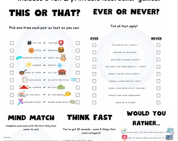 Teen Therapy Icebreaker Games | Conversation Starters, Counselling ...