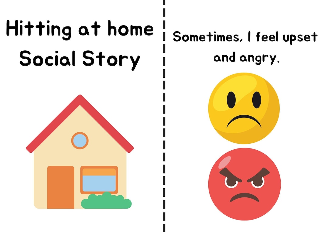 Hitting Social Story | Hitting at Home Social Story | Hitting Family ...