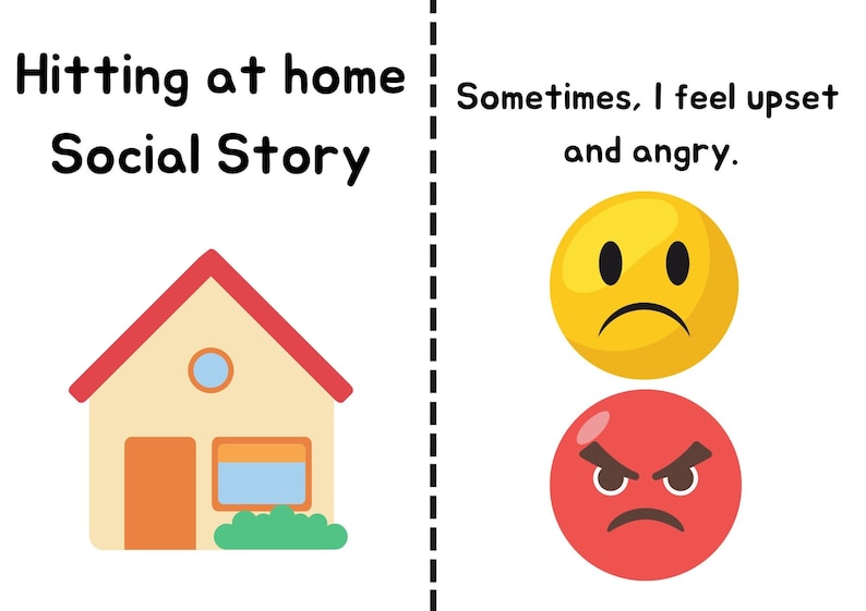Hitting Social Story | Hitting at Home Social Story | Hitting Family ...