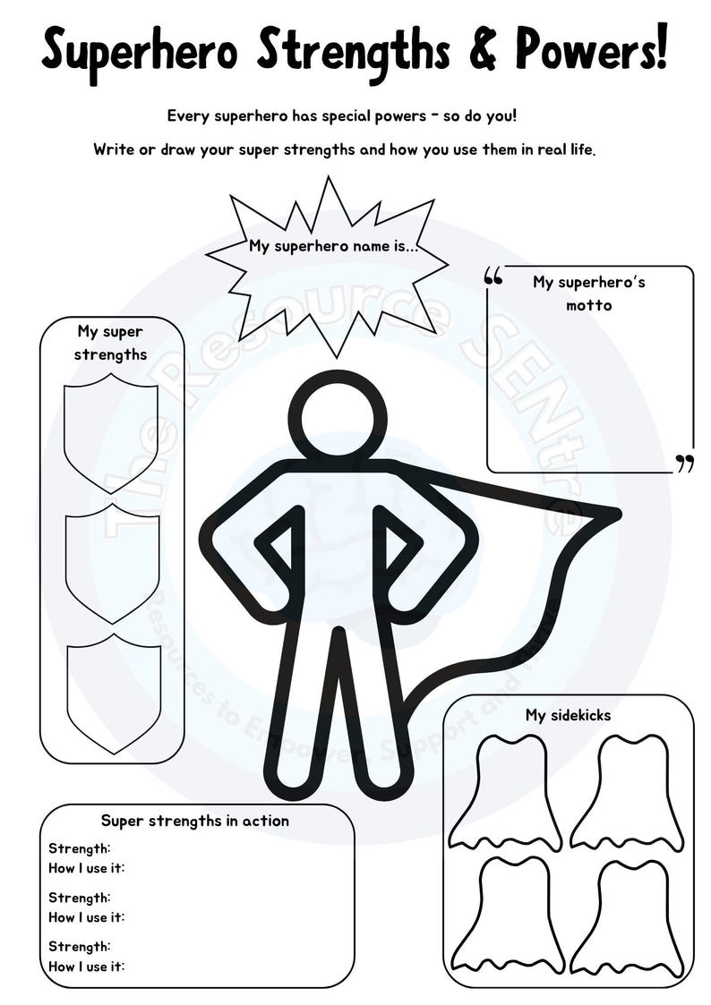 Superhero Social Skills Bundle | SEN Strengths Behaviour Worksheets ...