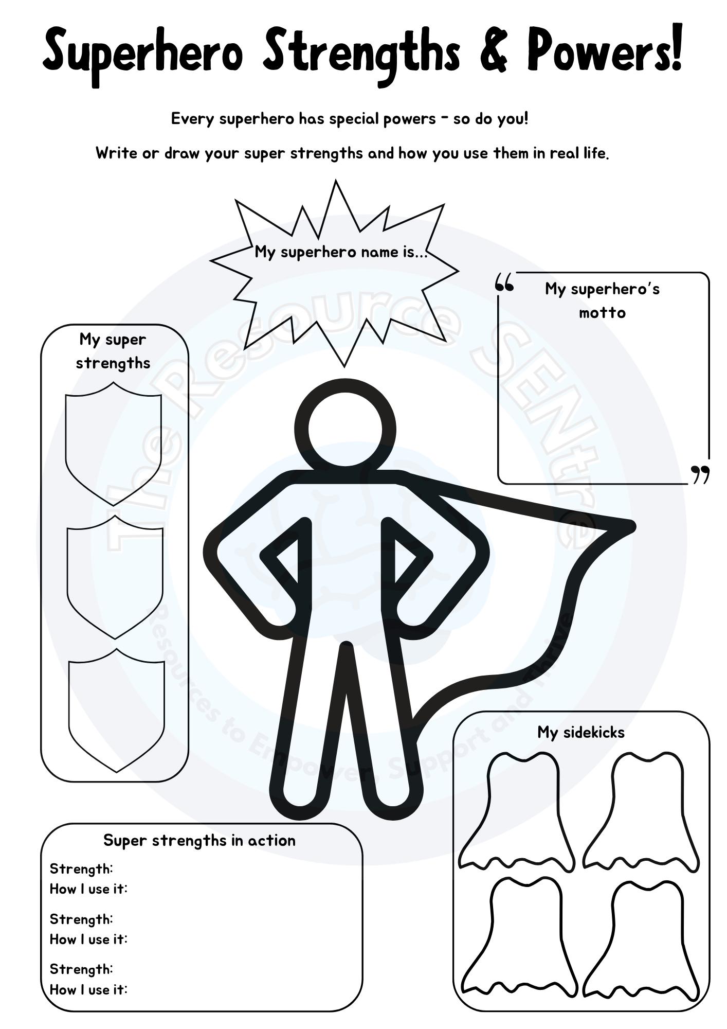 Superhero Social Skills Bundle | SEN Strengths Behaviour Worksheets ...