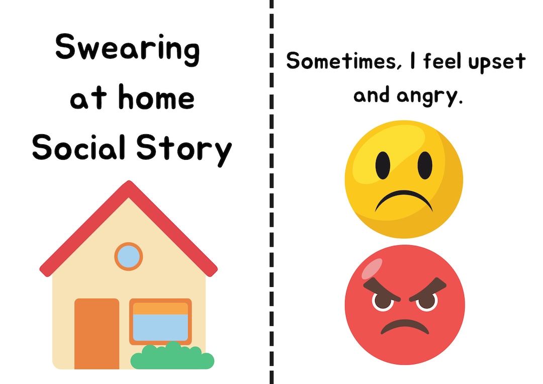 Swearing Social Story | Swearing at Home Social Story | Swearing is Not ...