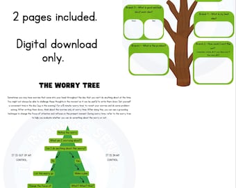 Worry Tree Printable Worksheet - Etsy