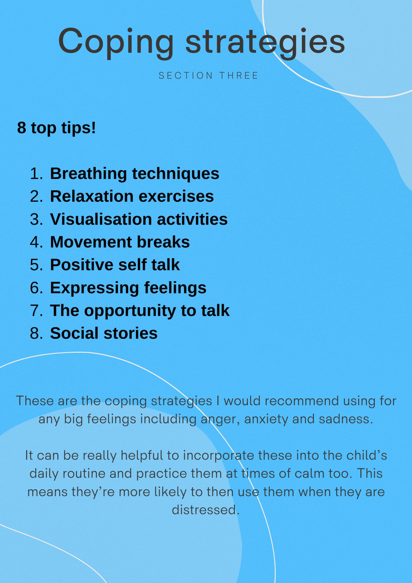 Emotion Regulation Workbook | Strategies for Big Feelings Anger and ...