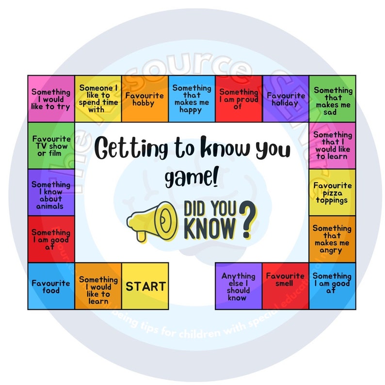 Get to Know You Board Game: Ice Breaker Activity (digital Download) - Etsy