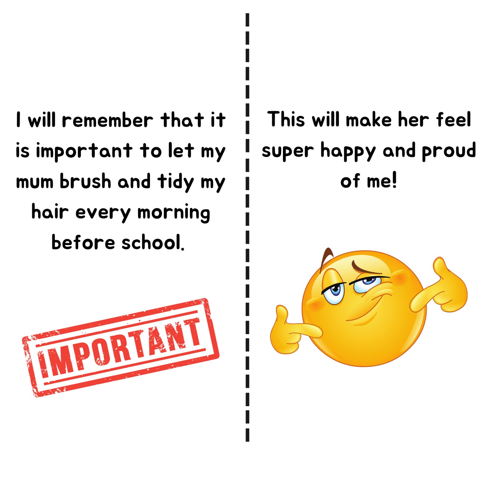 Brushing Hair Social Story - Etsy